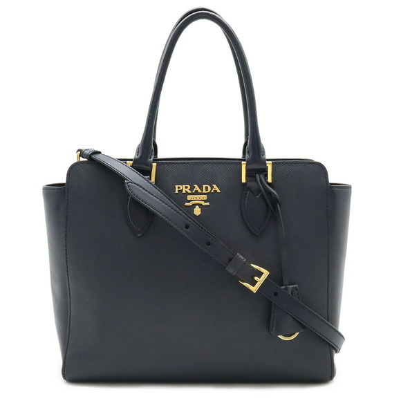 Prada | Bags | Prada Saffiano 2way Crossbody Bag Navy Blue | Poshmark